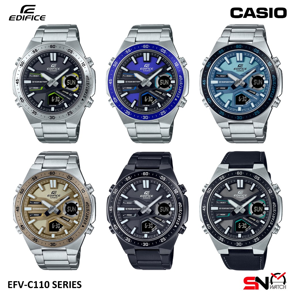 Casio Edifice EFV-C110D EFV-C110DC EFV-C110L Sports Style Large Face ...