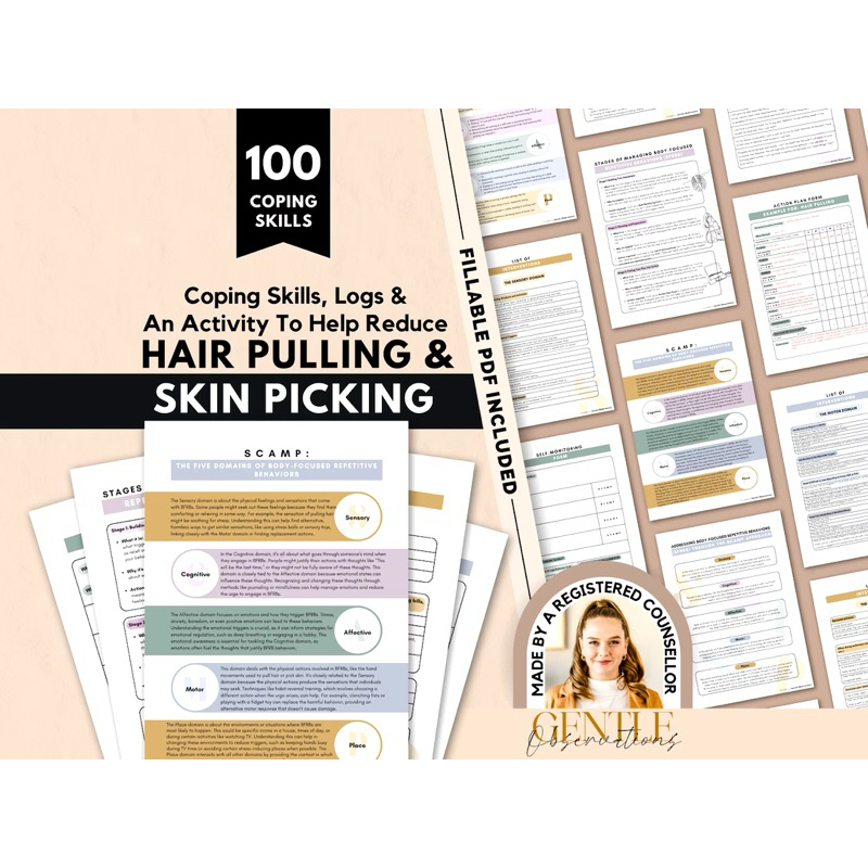 SCAMP: Body-Focused Repetitive Behavior Worksheets for Skin Picking ...