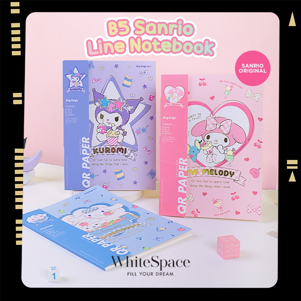Whitespace Joytop B5 Sanrio Line Notebook Kuromi Melody Cinnamoroll ...