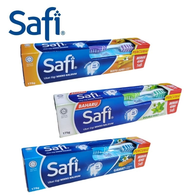 [TKM] Safi Toothpaste/Ubat Gigi (175g) Percuma Berus Gigi | Shopee Malaysia