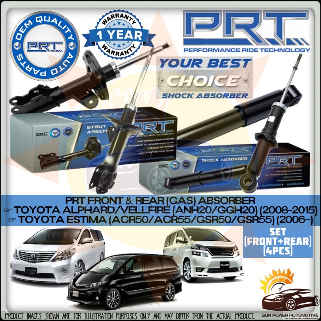 PRT Toyota Alphard Vellfire ANH20 GGH20 Estima ACR50 ACR55 GSR50 Gas ...