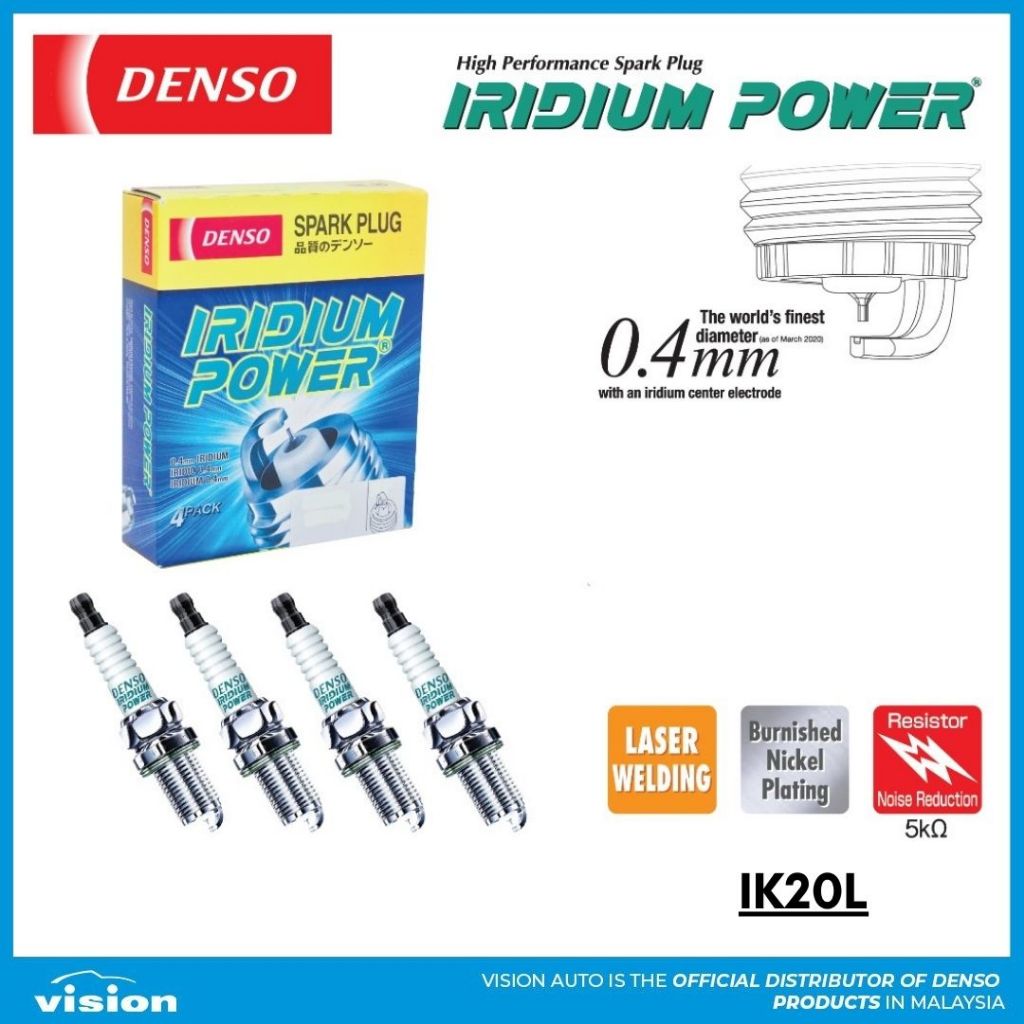 DENSO Iridium Power IK20L Spark Plug For Honda City TMO Jazz GD GE ...
