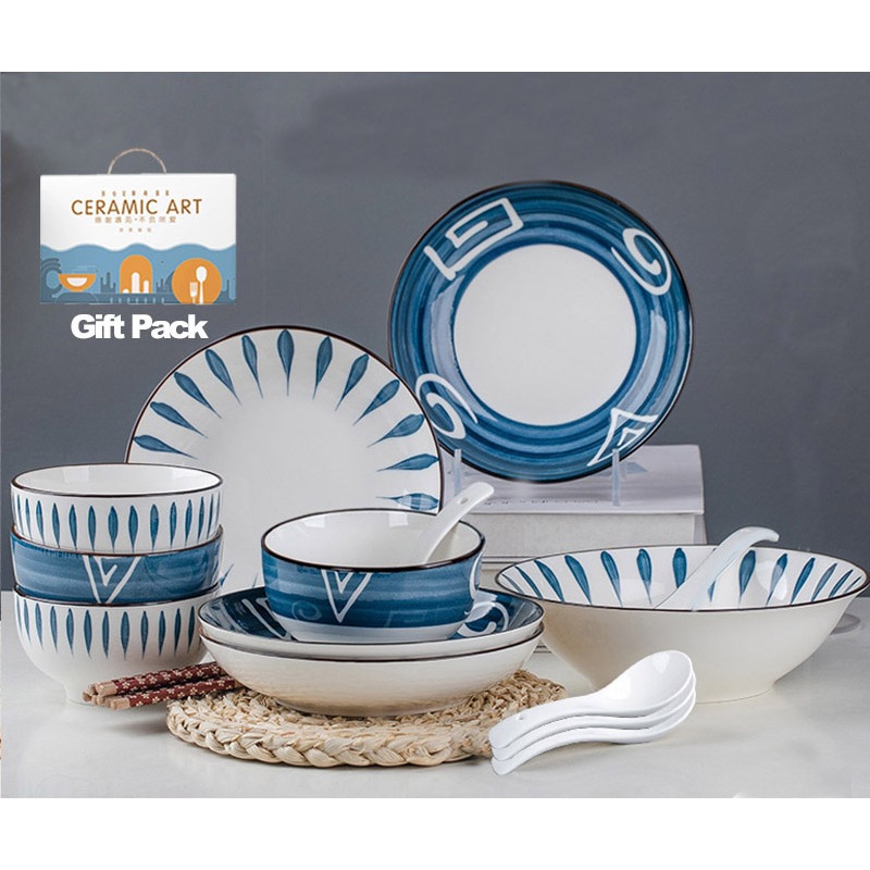 18 in 1 Japanese Nordic Luxury Tableware Set / Dinnerware Set (Gift Set ...