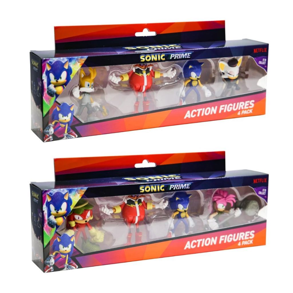 Sonic Prime Action Figures 4 Pack - Sonic The Hedgehog Articulated ...