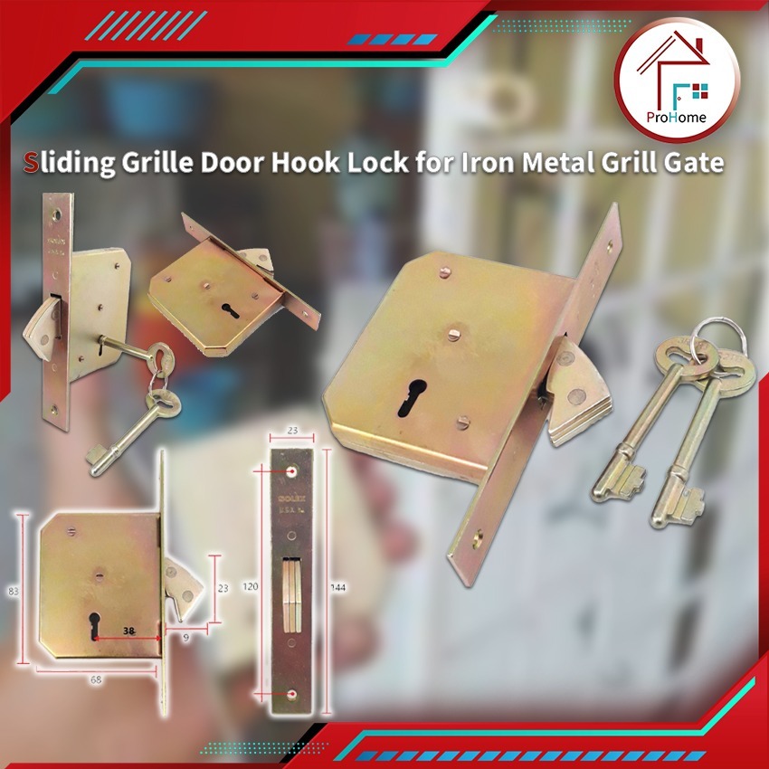 Sliding Door Lock / Sliding Grille Door Hook Lock for Iron Metal Grill ...