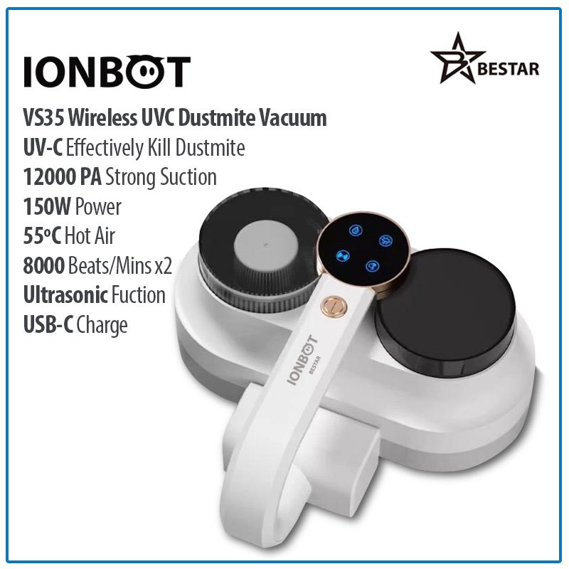 UV Anti Dust Mite DustMite Vacuum Cleaner Handheld IONBOT VS35 Wireless/ VS25 Wireless | Shopee ...