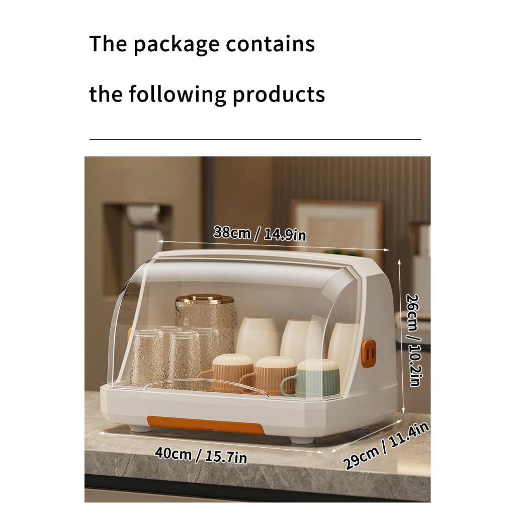 Multifunction Cup Holder Rak Cawan Cup Drainer With Cover Kitchen ...