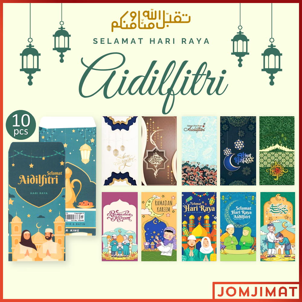 Hari Raya Aidilfitri Sampul Duit Raya 10pcs/pack / Angpao Money Packets ...