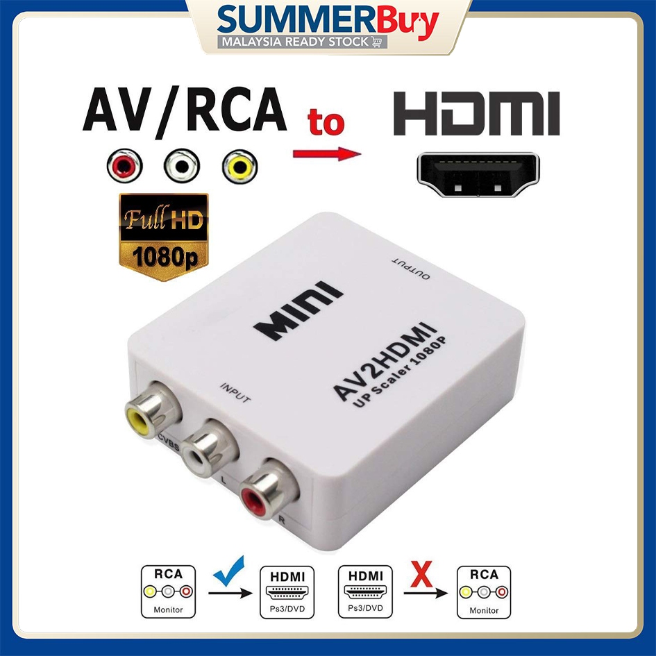 AV2HDMI RCA To HDMI AV to HDMI Converter Adapter Composite Converter ...