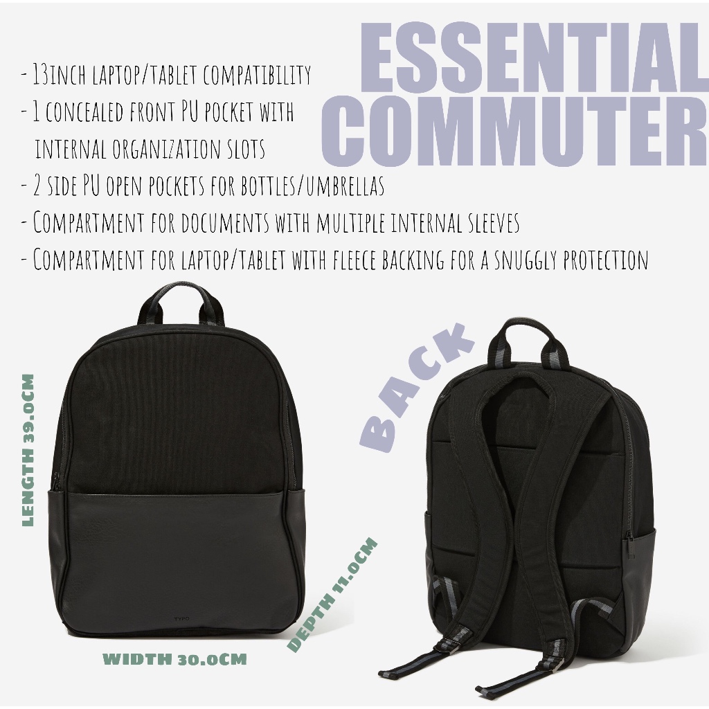 TYPO Backpack / Alumni Backpack & Off The Grid Backpack/ School & Work ...