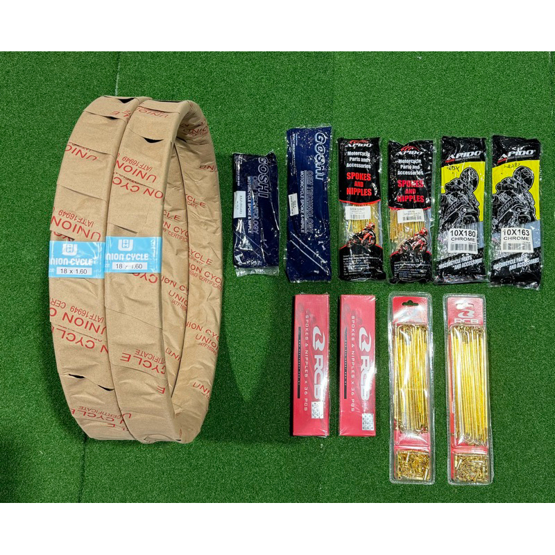 160X18 RIM UNION CYCLE ORIGINAL (2PC)+ SPOKE (2SET) GOSHI / RCB / APIDO ...