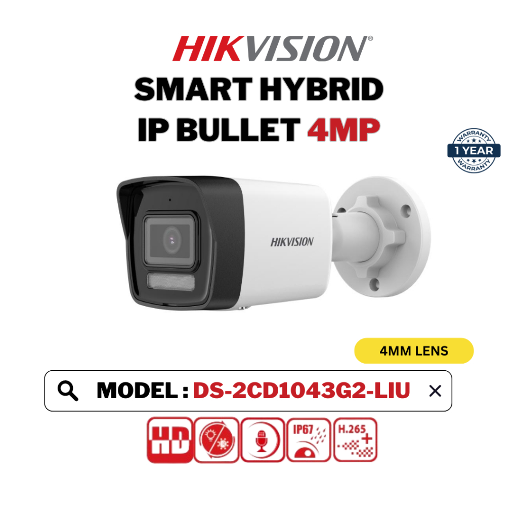 HIKVISION CCTV (World No. 1) IP 4MP Smart Hybrid Network Camera DS ...