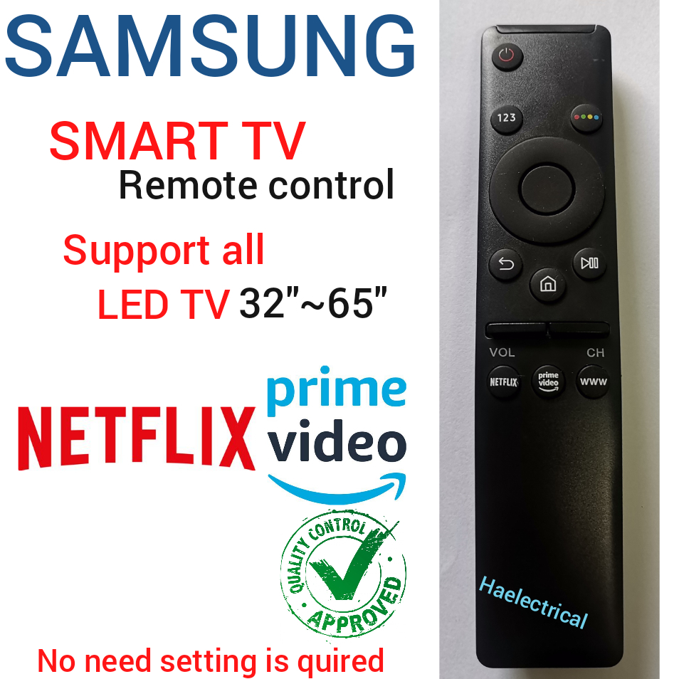 Samsung LED TV Remote Control For Smart TV With NETFLIX Button (Support ...