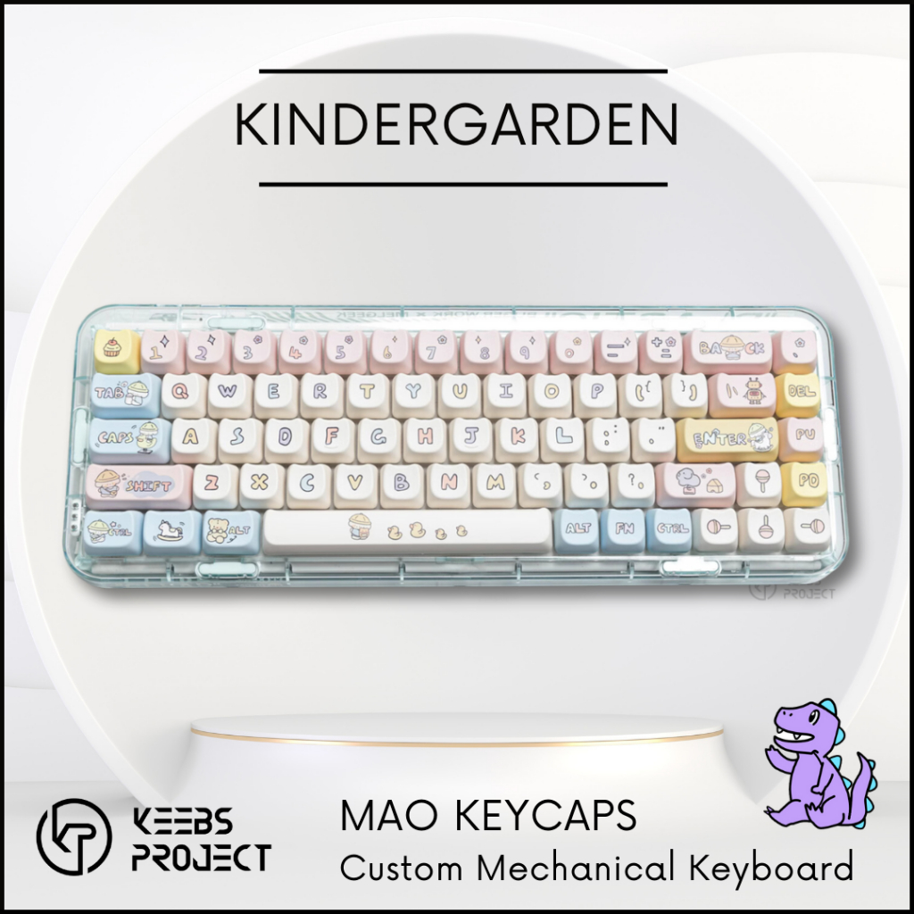 {READY STOCK] Kindergarten MAO Profile Cute Cat Ears Keycaps for ...