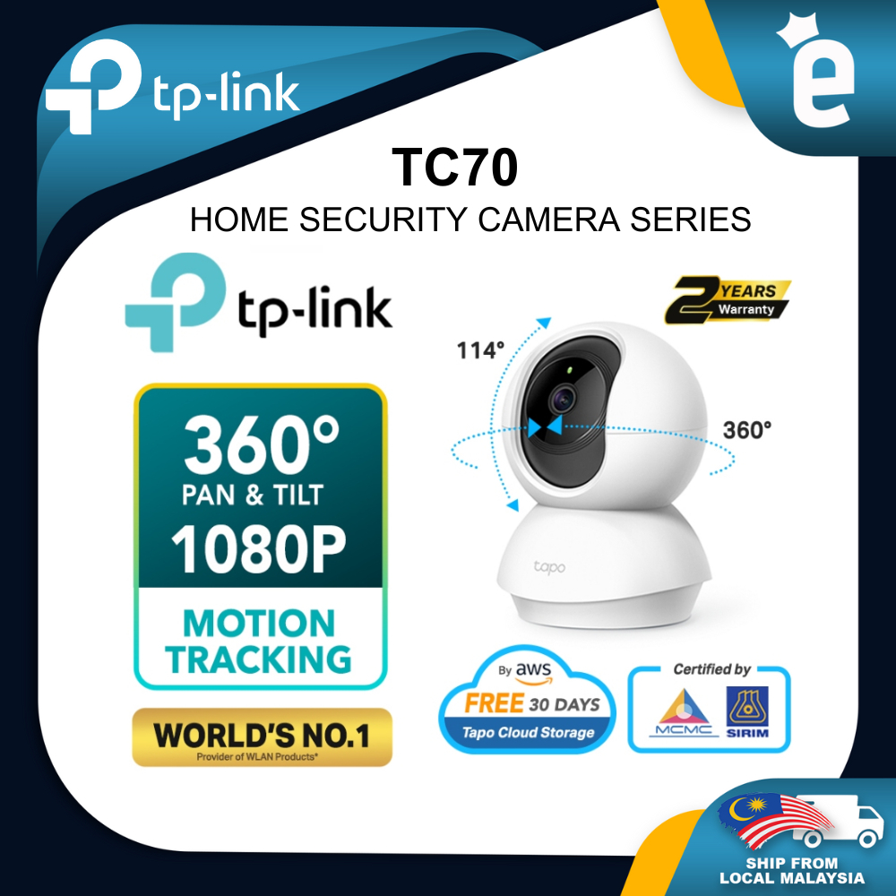 TP-Link CCTV Tapo C100 C200 TC60 TC70 TC71 1080P Full HD Pan Tilt 360 ...