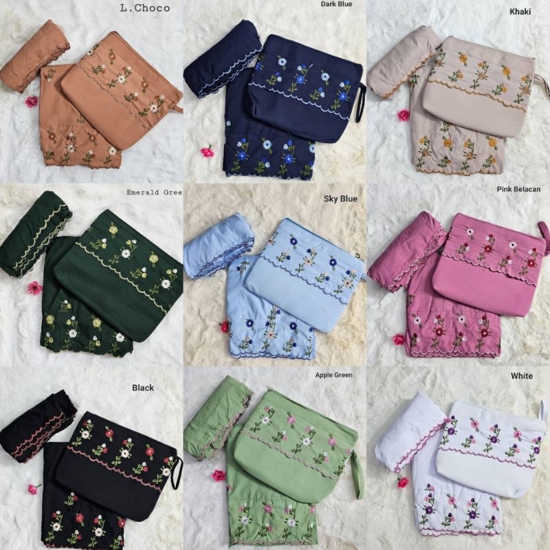 🔥Stock Availabe Telekung Cotton beg Sulam Hot_Item🔥 | Shopee Malaysia