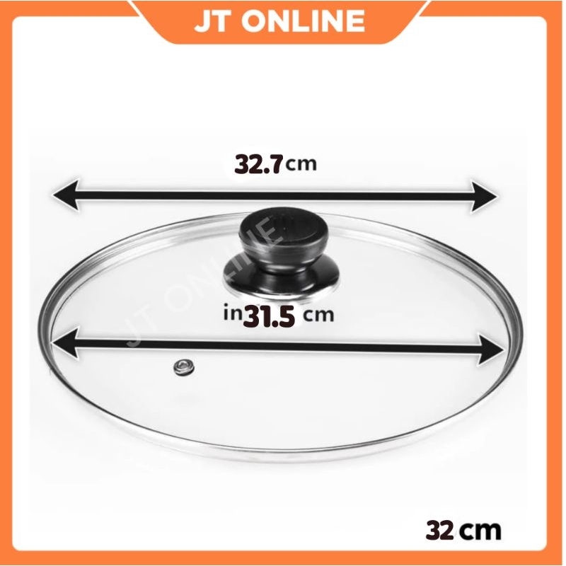 Tempered glass lid 14cm/16cm/18cm/20cm/22cm/24cm/26cm/28cm/30cm/32cm ...