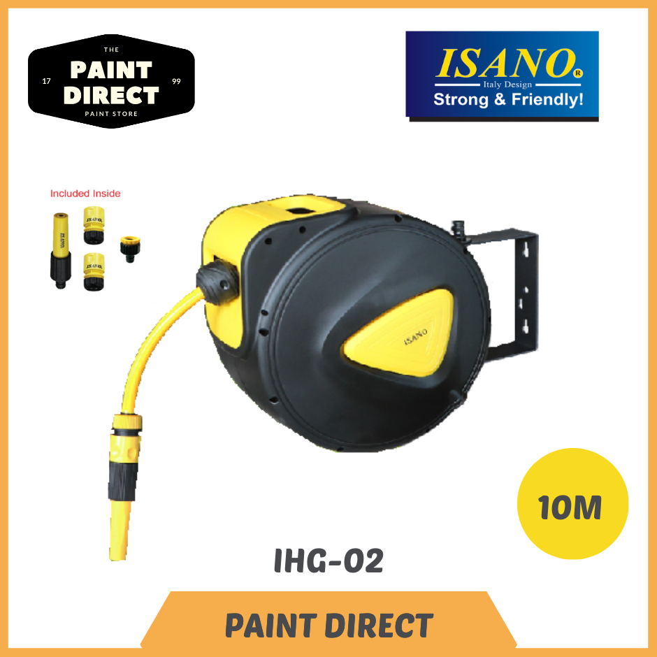 ISANO 10M & 20M Wall Mounted Automatic Reel Retractable Water Hose Reel ...