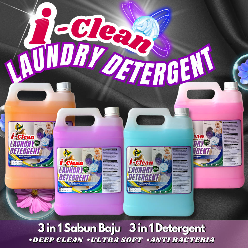 5L Liquid Detergent Sabun dobi basuh baju Concentrated Laundry Detergent antibacterial sabun ...