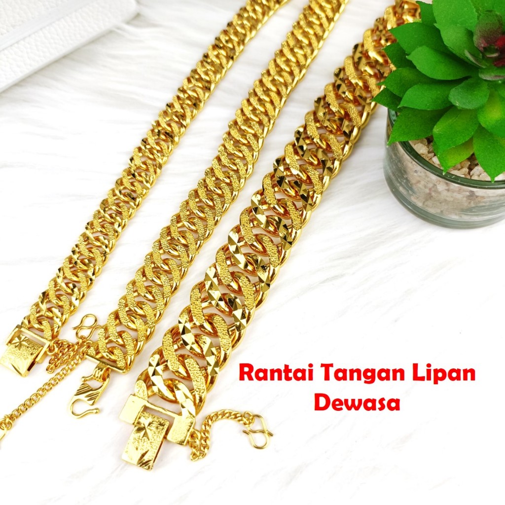 * Ready Stock * Rantai Tangan Lipan Dewasa (Emas Korea) | Shopee Malaysia