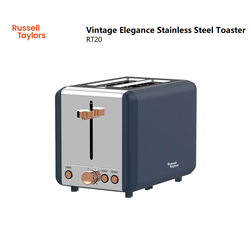 Russell Taylors Vintage Elegance Stainless Steel Pop Up Toaster RT20 ...