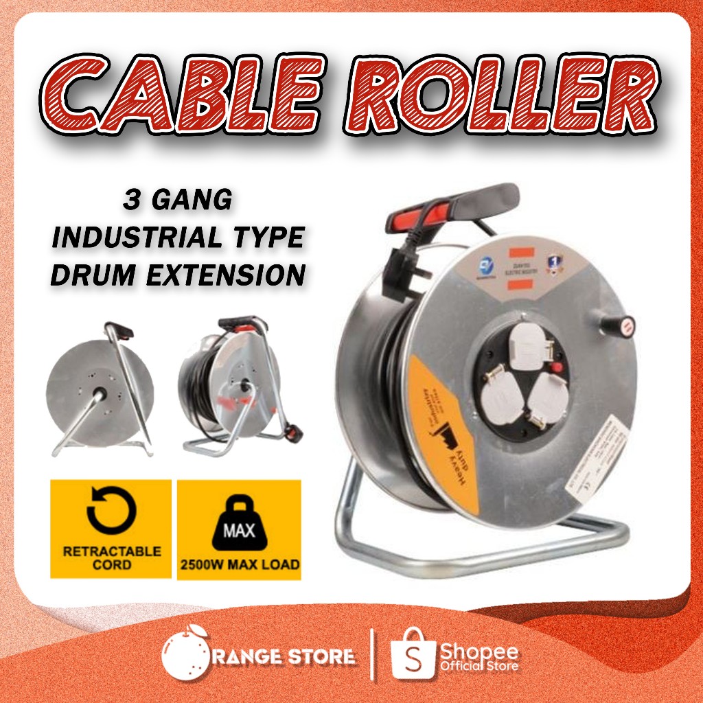 Steel Body Extension Cable Reel 20M/30M/50M 3C TRS Cabel Waterproof ...