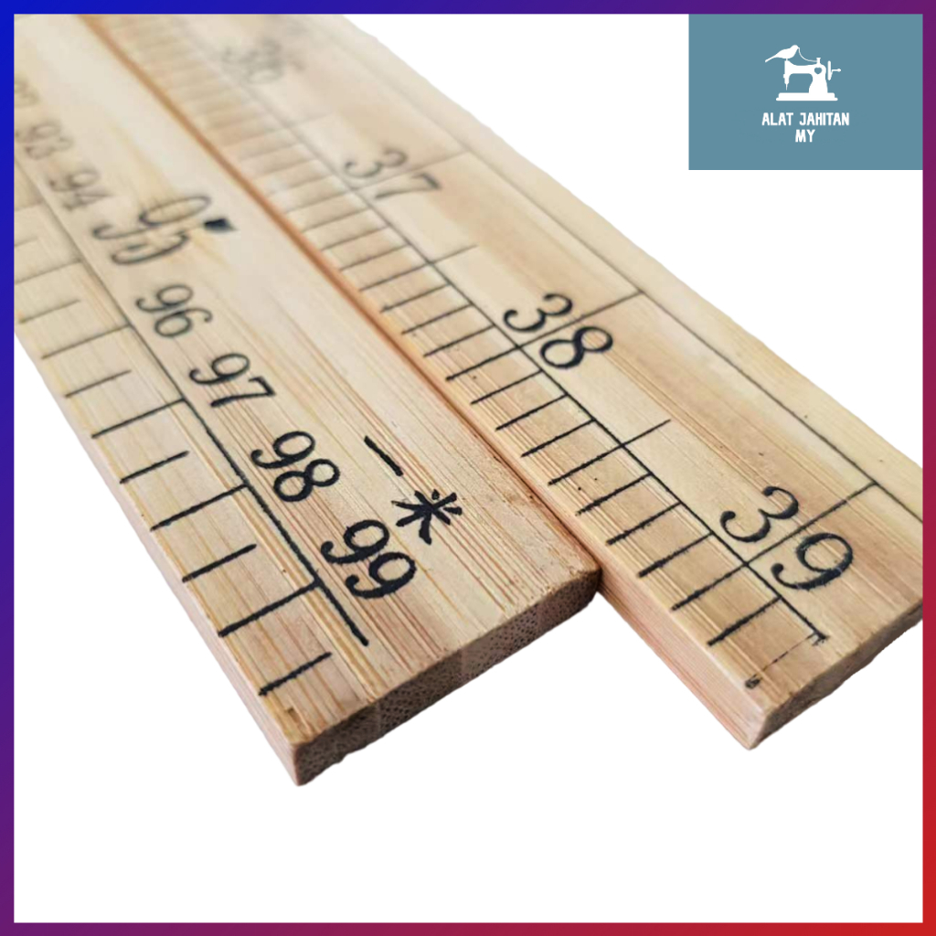 Pembaris Buluh 1 meter | Bamboo Ruler 1 meter | Shopee Malaysia
