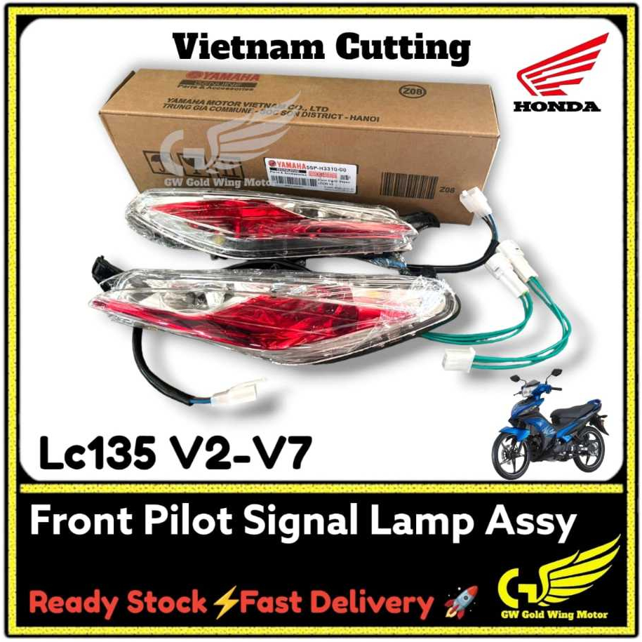 VIETNAM STYLE YAMAHA LC135 135LC V2 V4 V7 NEW FRONT PILOT SIGNAL UNIT SET DEPAN LAMPU DADA RED ...