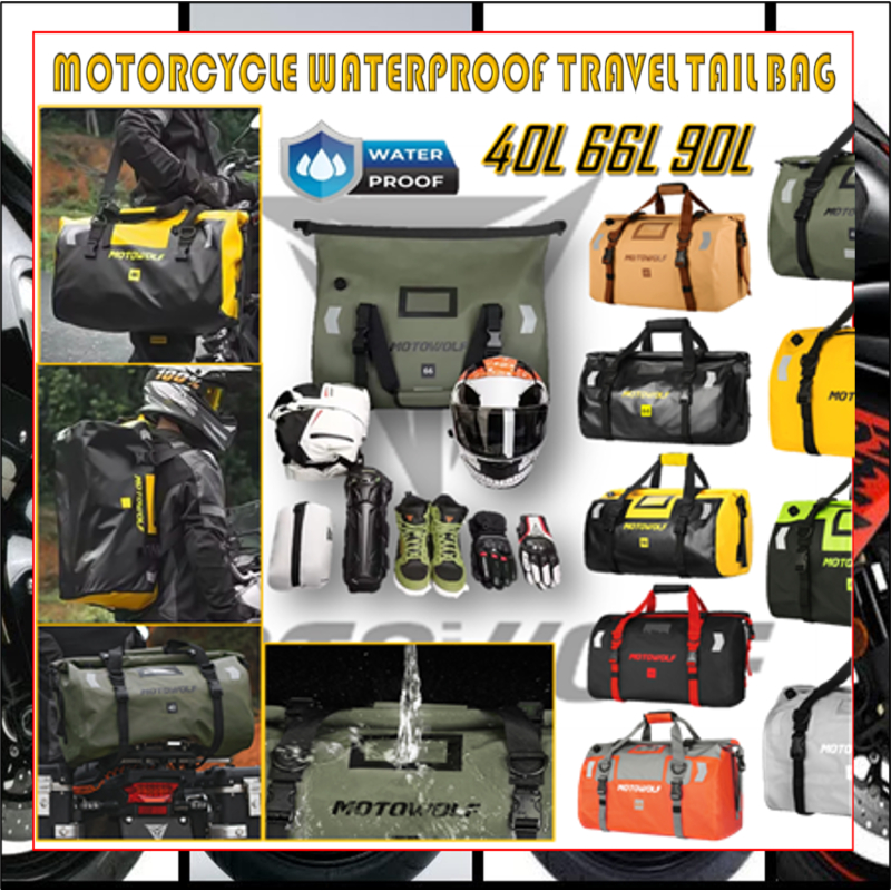 Motowolf MDL0717 Waterproof Dry Duffel Bag Oversize Adventure Dry ...