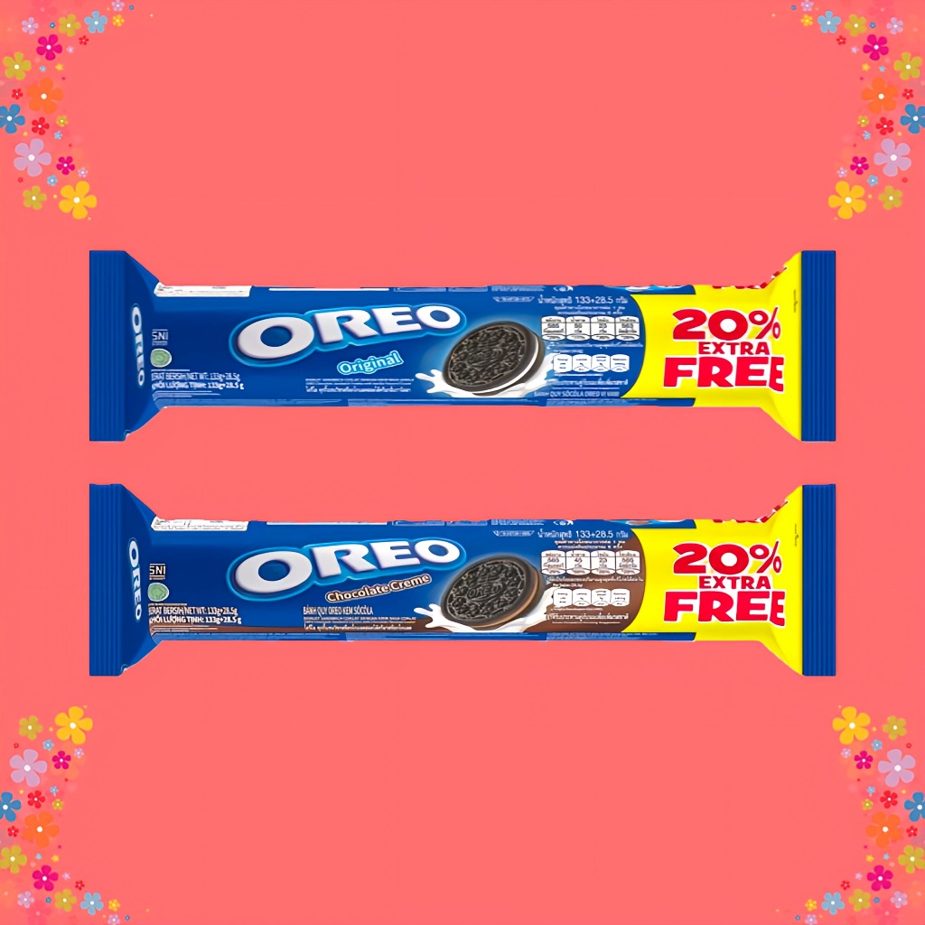 Oreo Original & Cream Chocolate Sandwich Cookies (2 Extra Cookies) (119 ...