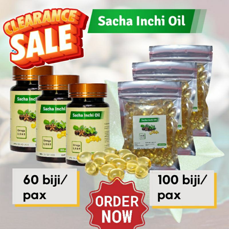 [FREE Shipping] Minyak Sacha Inchi | Sacha Inchi Oil (60 softgels & 100 ...