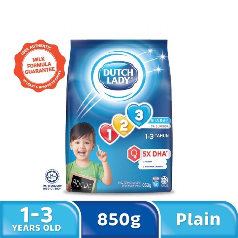 Dutch Lady 123 Asli/Madu/Coklat 850g Susu Formula NEW STOCK EXP 03/26 ...