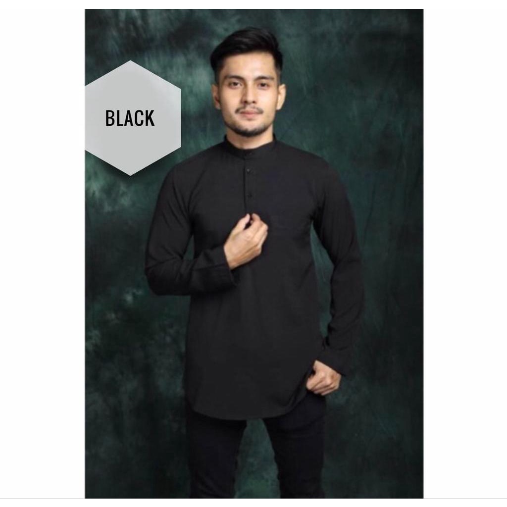 Kurta Lelaki Berkolar Moden Eksklusif Viral Comocrepe Murah Kurta Osman ...