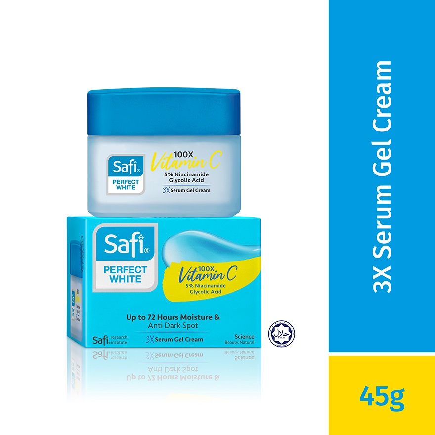 SAFI Perfect White 3X Serum Gel Cream Moisturiser 45g | 100X Vitamin C ...