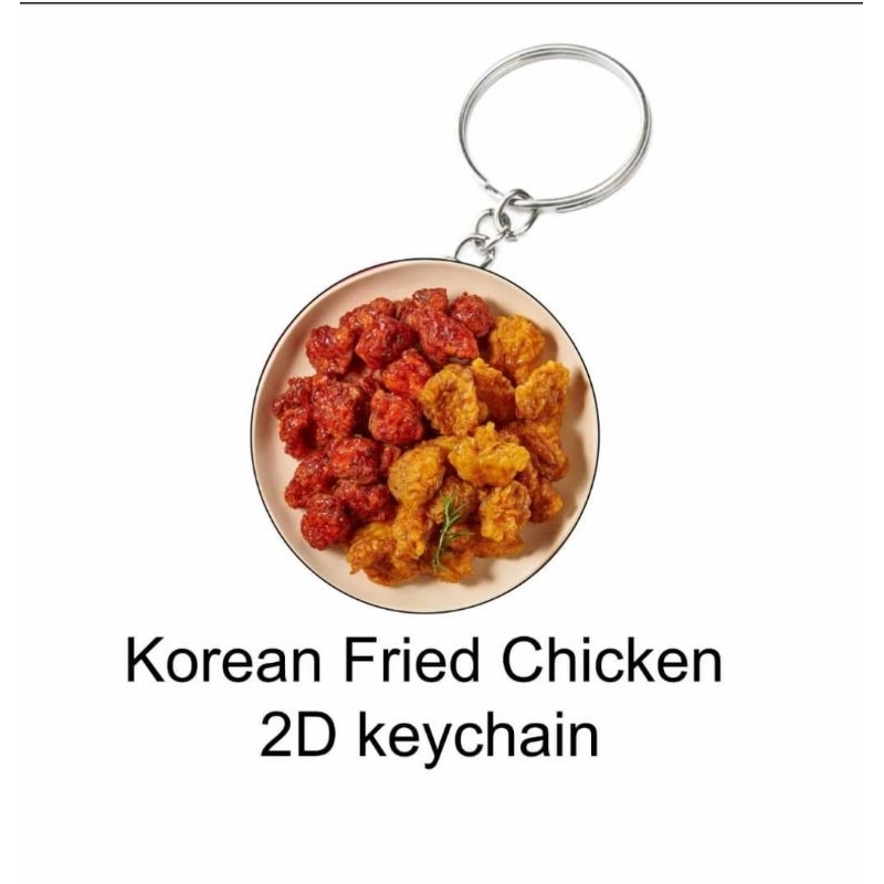 Korean Fried Chicken 2D acrylic keychain | Shopee Malaysia