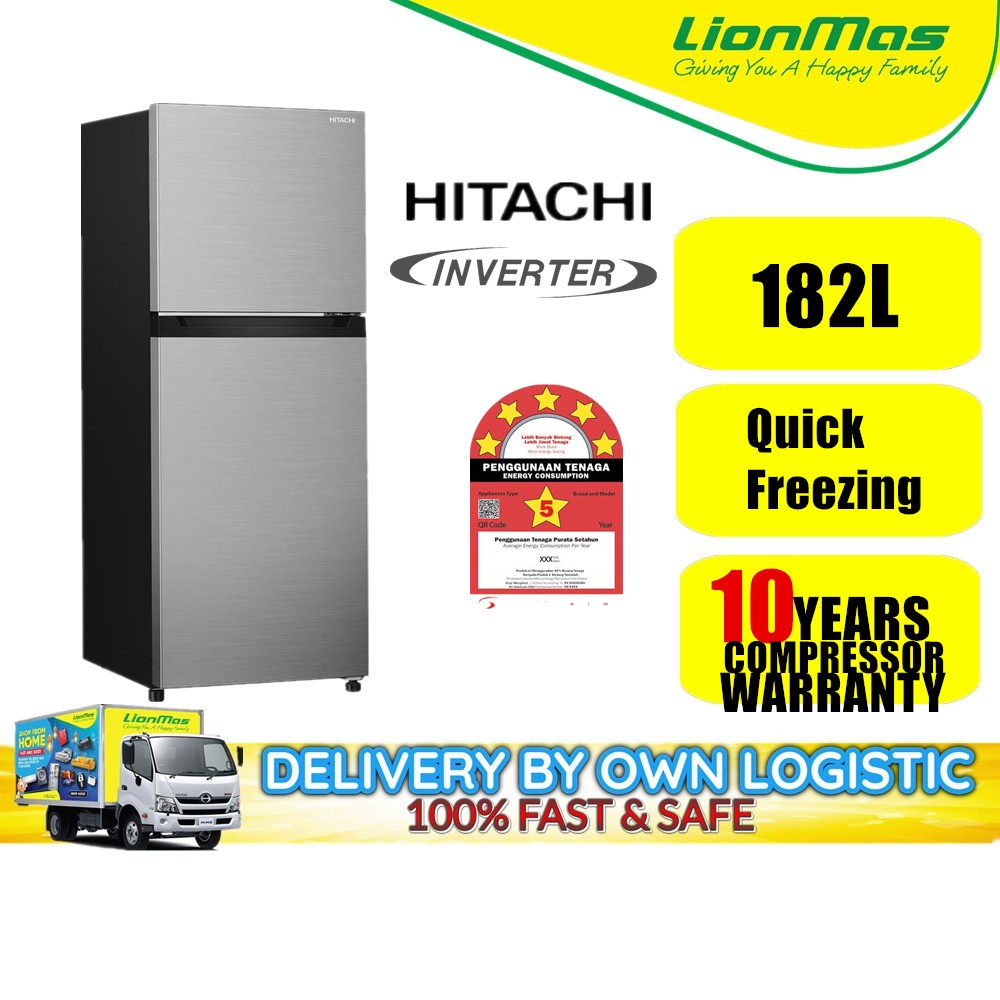 HITACHI INVERTER REFRIDGERATOR HRTN5198M FRIDGE PETI SEJUK | Shopee ...