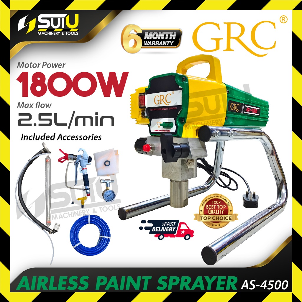 [NEW] GRC AS-4500 / AS4500 Airless Paint Sprayer 1800W | Shopee Malaysia
