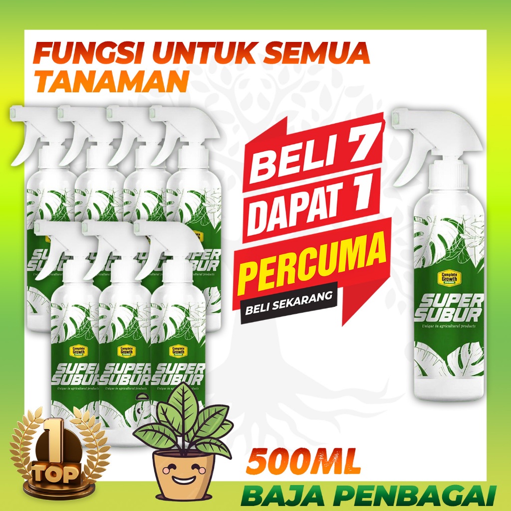 Beli 7 percuma 1 Baja Super Subur 500ml, Baja Super Subur/ Baja/ Baja ...