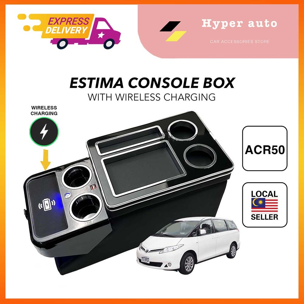 VORTEQ Toyota Estima ACR30 ACR50 Arm Rest Console Box with Wireless ...