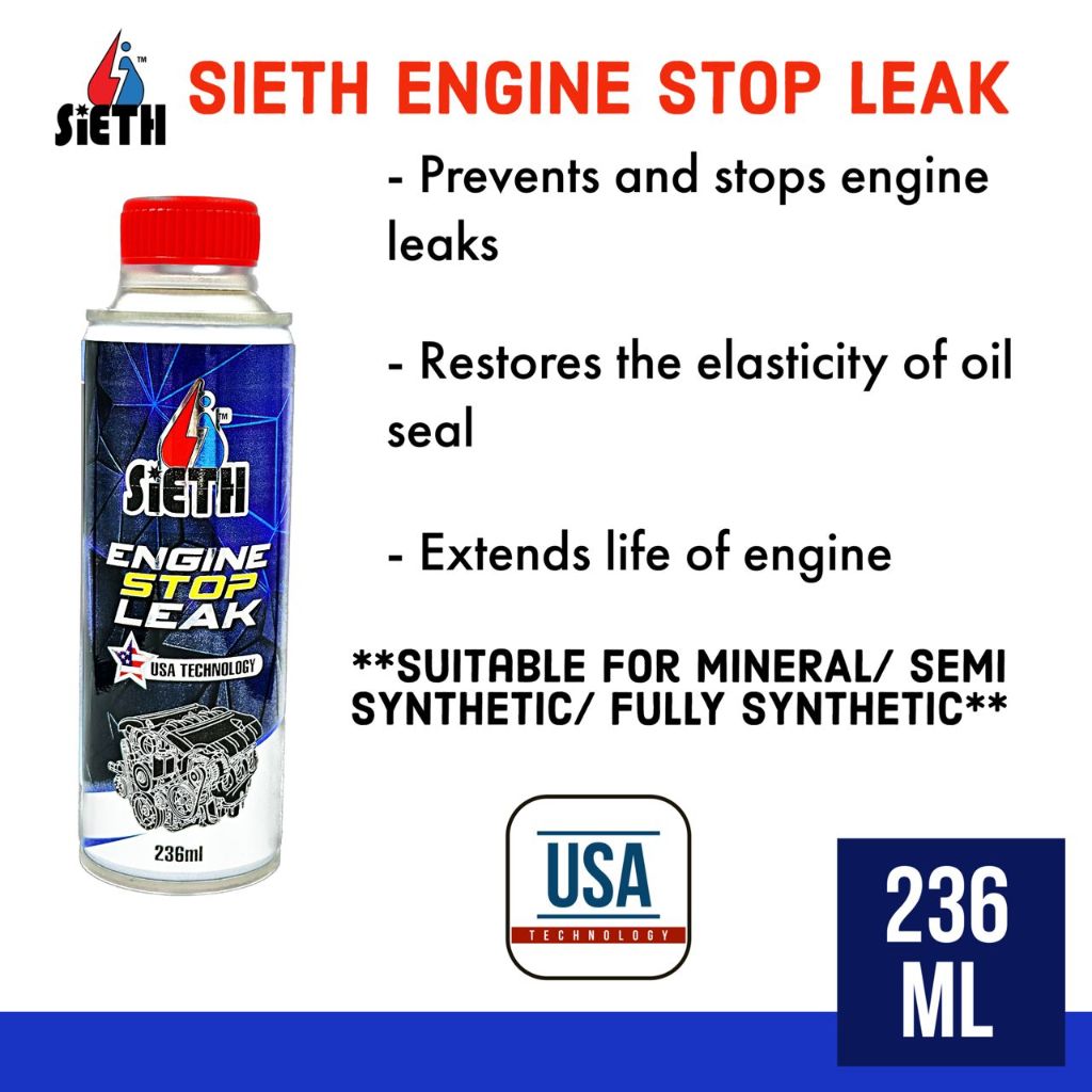 【100% ORIGINAL】SIETH ENGINE STOP LEAK (236ML) – MINYAK ENJIN HITAM ...