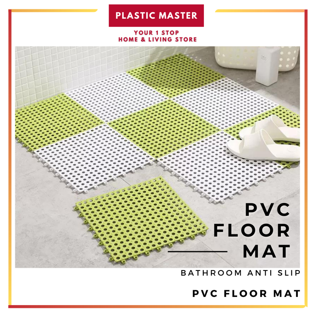 PVC Non Slip Floor Mat Anti Slip Splicing Bathroom Toilet Kitchen Floor ...