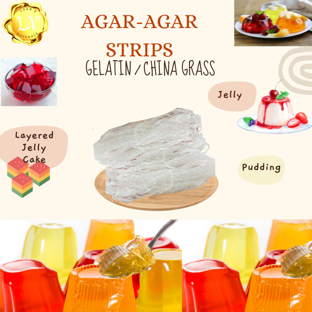 Leen Naturals Agar Agar strip ( Timbang ) / Agar agar tali / Gred ...