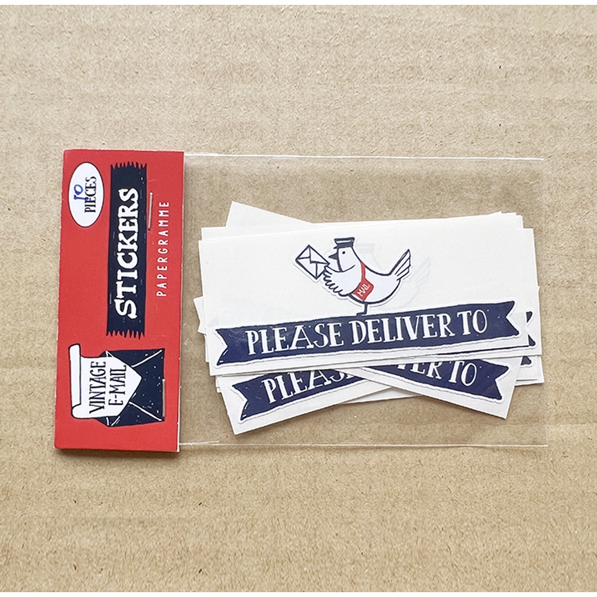 Vintage Email Stickers-Please deliver to...(10 pcs) | Shopee Malaysia