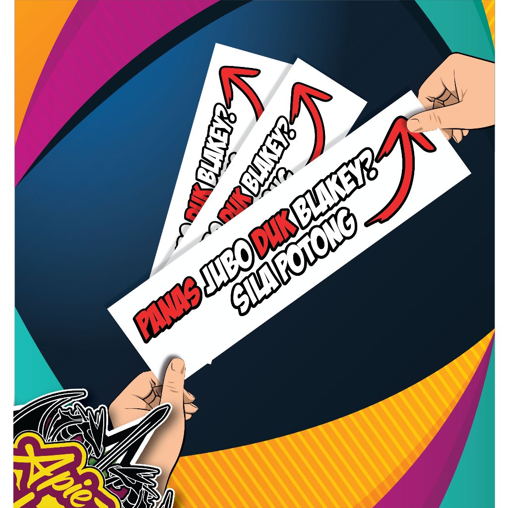 Sticker panas jubo duk blakey sila potong /sticker kereta/ sticker moto ...