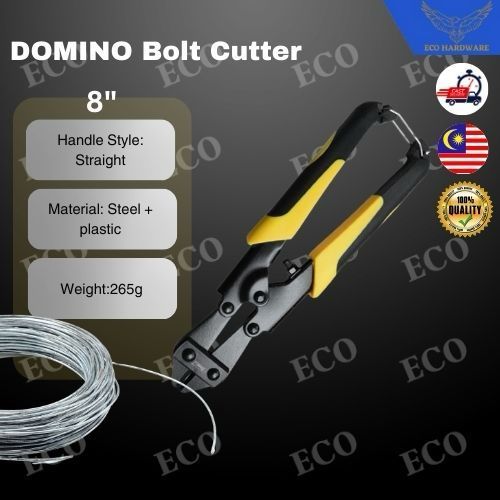 DOMINO 8" High Quality Mini Bolt Clipper Cutter/Gunting Besi | Shopee ...