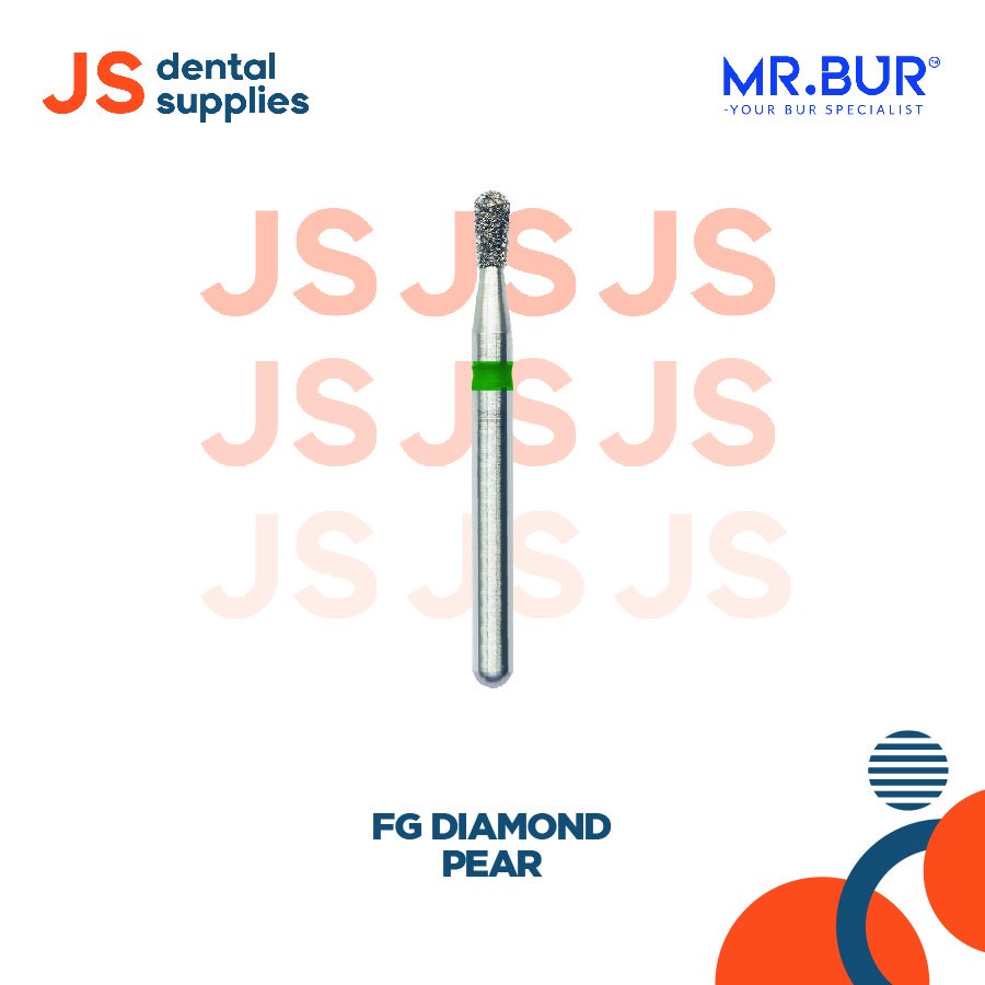 Pear Coarse Diamond Bur FG (2pcs) | For Cavity Preparation | Open ...