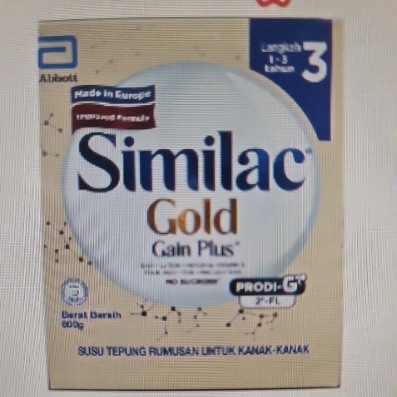 Similac gold gain plus s3 600g | Shopee Malaysia