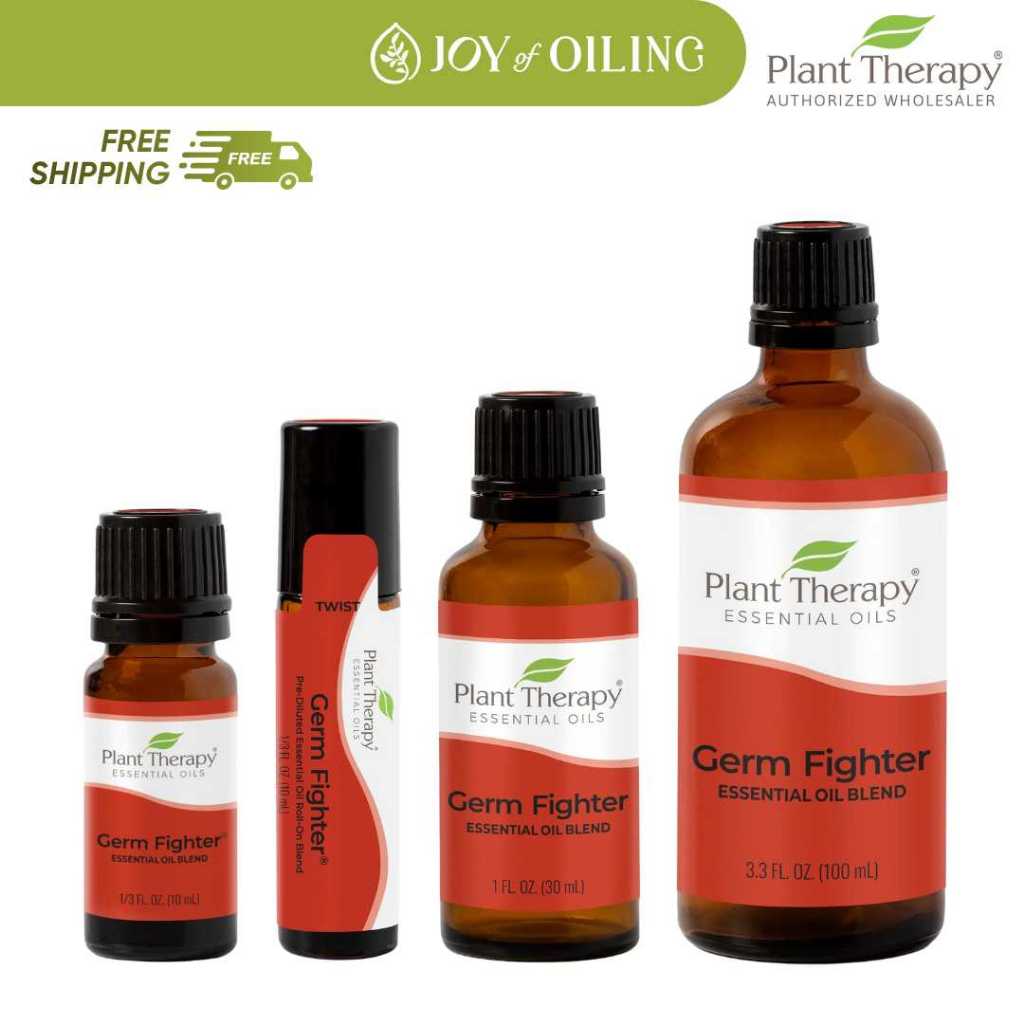 PLANT THERAPY Germ Fighter Essential Oil Blend (10ml/30ml/100ml/Pre ...