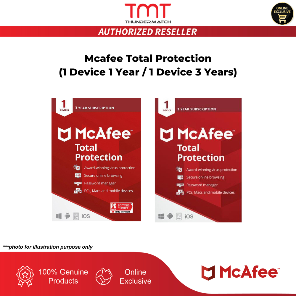 MCAFEE Total Protection (1 Device 1 Year / 1 Device 3 Years) | Shopee Malaysia
