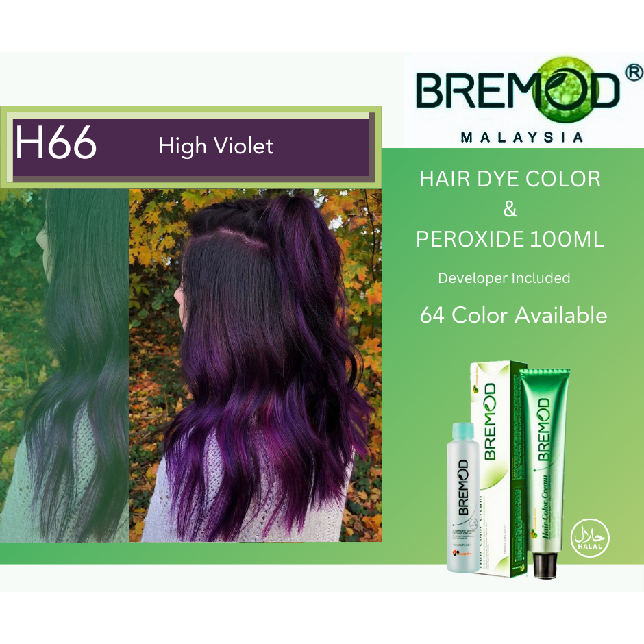 Bremod Hair Color H66 High Violet | Shopee Malaysia